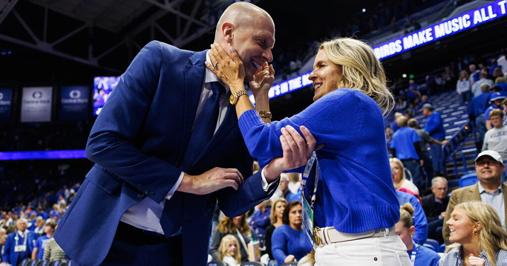"Court side Love: Mark Pope Shares Heartfelt Moment with Wife Lee Anne ...